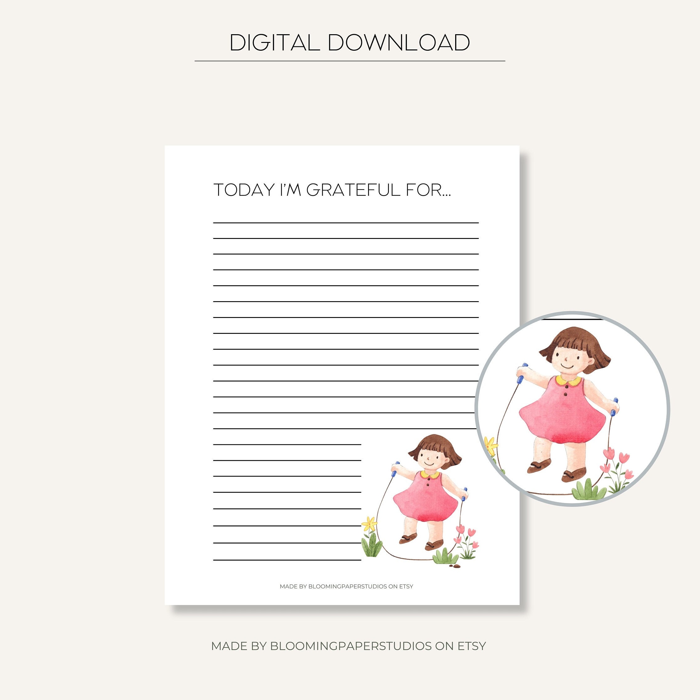 Kids Gratitude Journal Kids Gratitude Printable Instant - Etsy