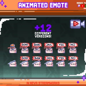 ANIMATED Twitch Emote / Cute Ghost / Bonk / Ban / Hammer / Bat / Jail ...