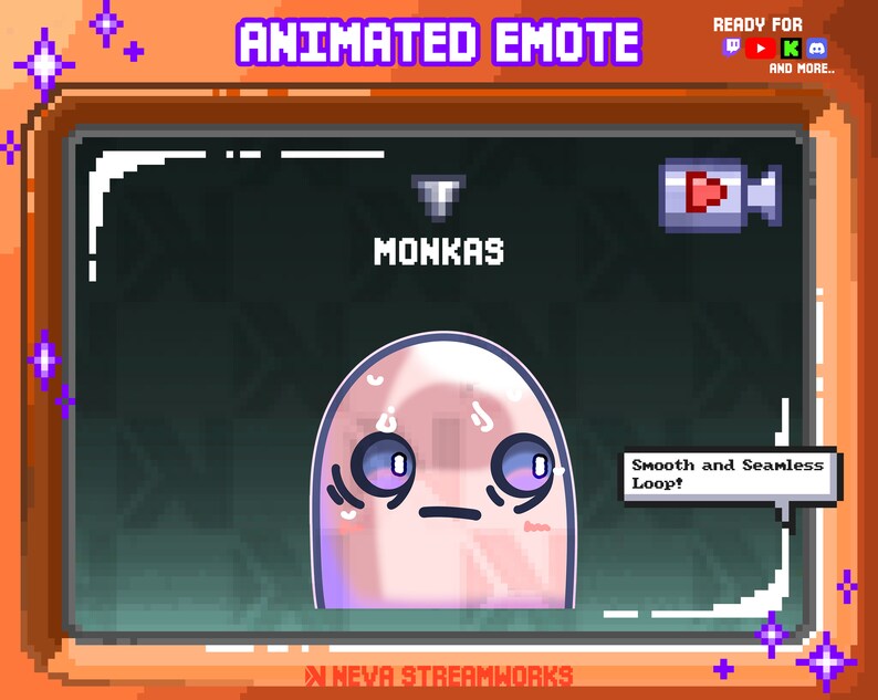 ANIMATED Twitch Emote / Cute Ghost / Monkas / Nervous / Sweating ...