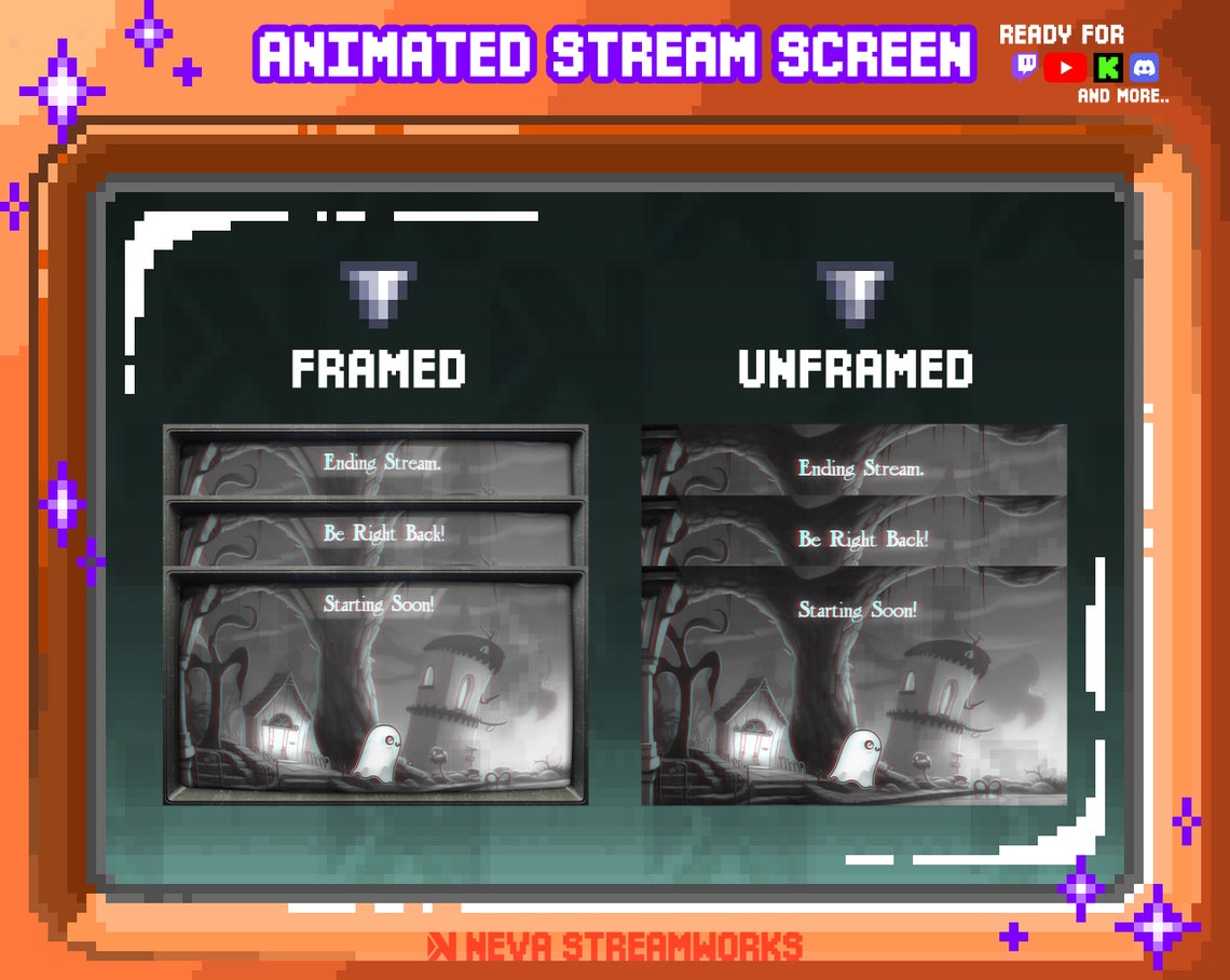 ANIMATED Stream Screen / Cute Ghost / Starting Soon / Brb / Ending ...