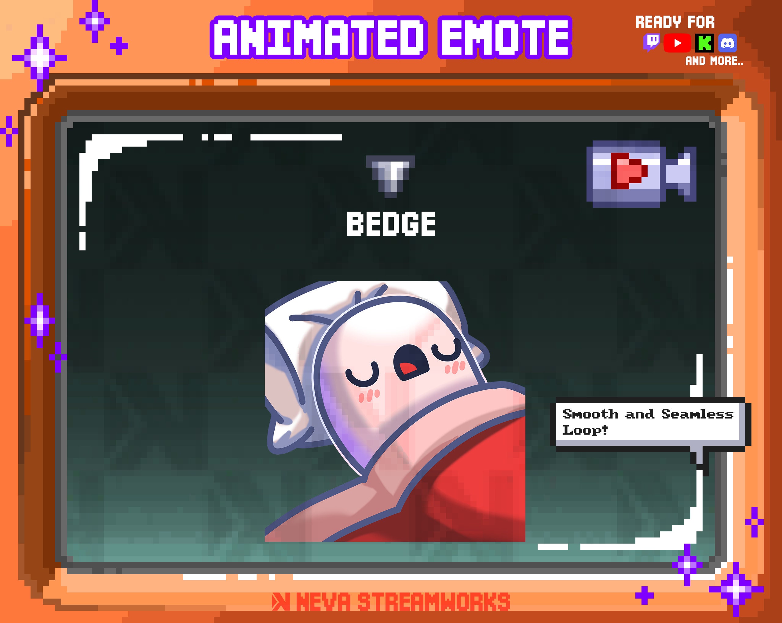 ANIMATED Twitch Emote / Cute Ghost / Bedge / Nap / Sleep / Rest / Loop ...