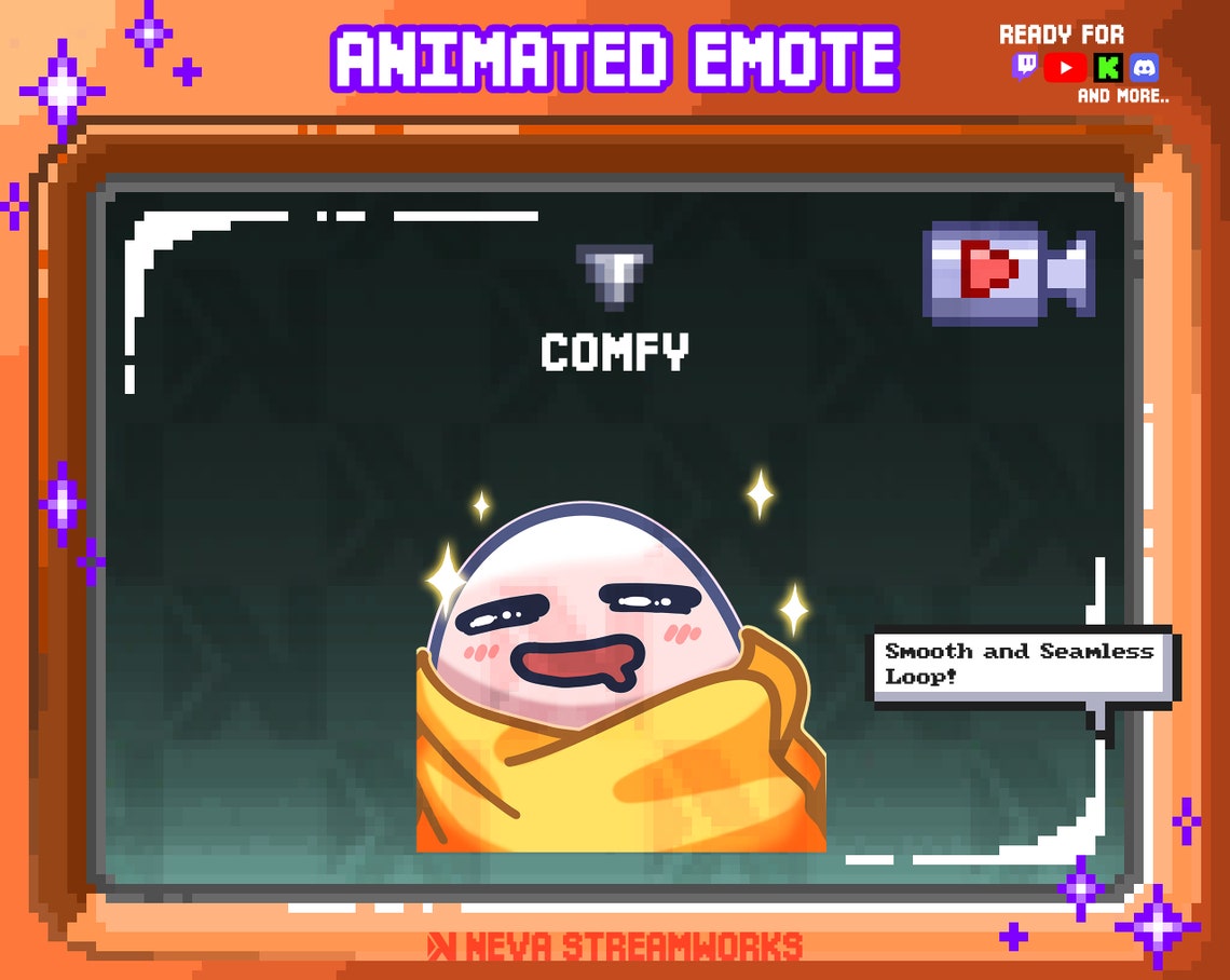 ANIMATED Twitch Emote / Cute Ghost / Comfy / Cozy / Blankies / Cuddle ...