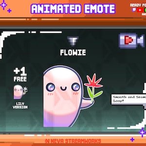 ANIMATED Twitch Emote / Cute Ghost / Flowie / Rose / Lily / Gift ...