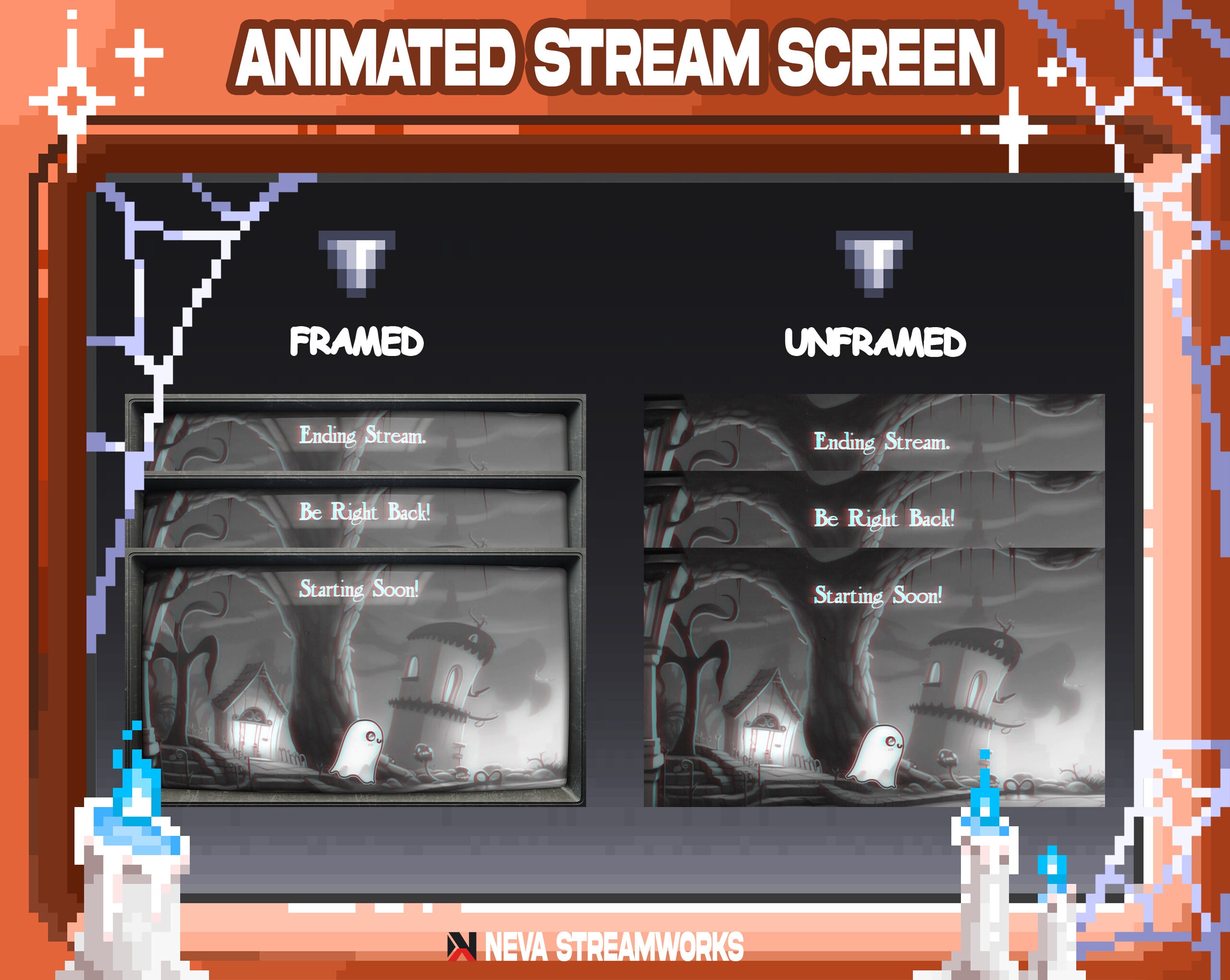 ANIMATED Stream Screen / Cute Ghost / Starting Soon / Brb / - Etsy