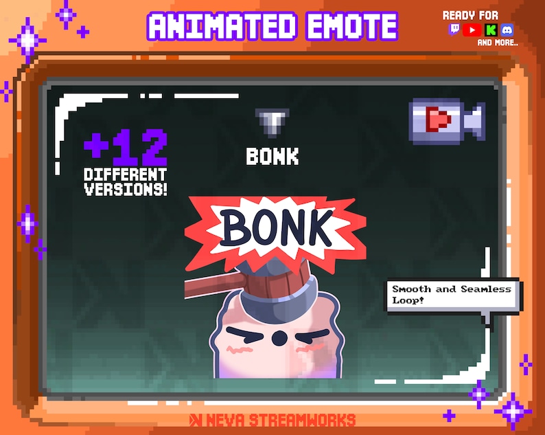 ANIMATED Twitch Emote / Cute Ghost / Bonk / Ban / Hammer / Bat / Jail ...