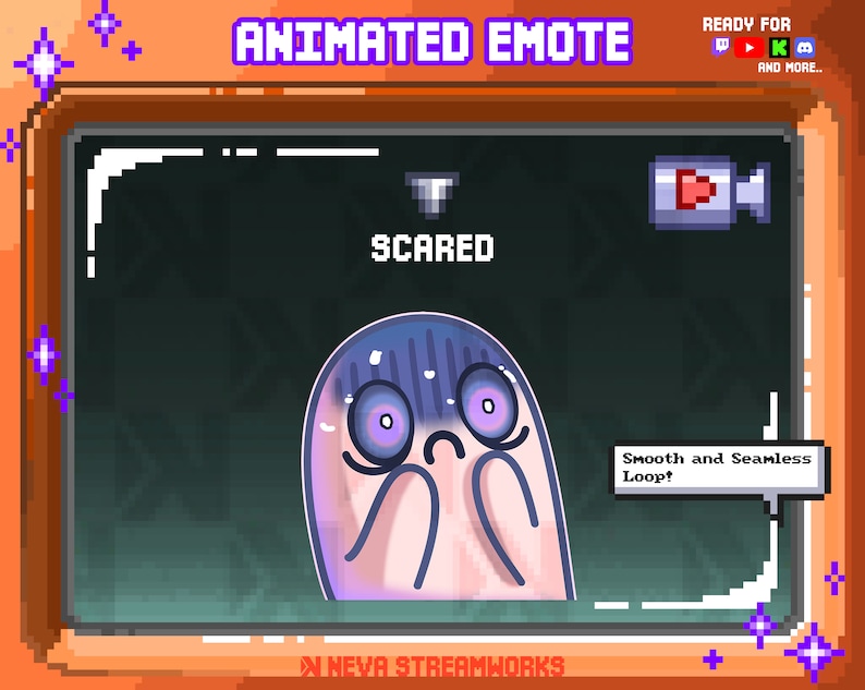 Animated Scared Ghost Twitch Emote: Kawaii Horror (GIF) - Etsy