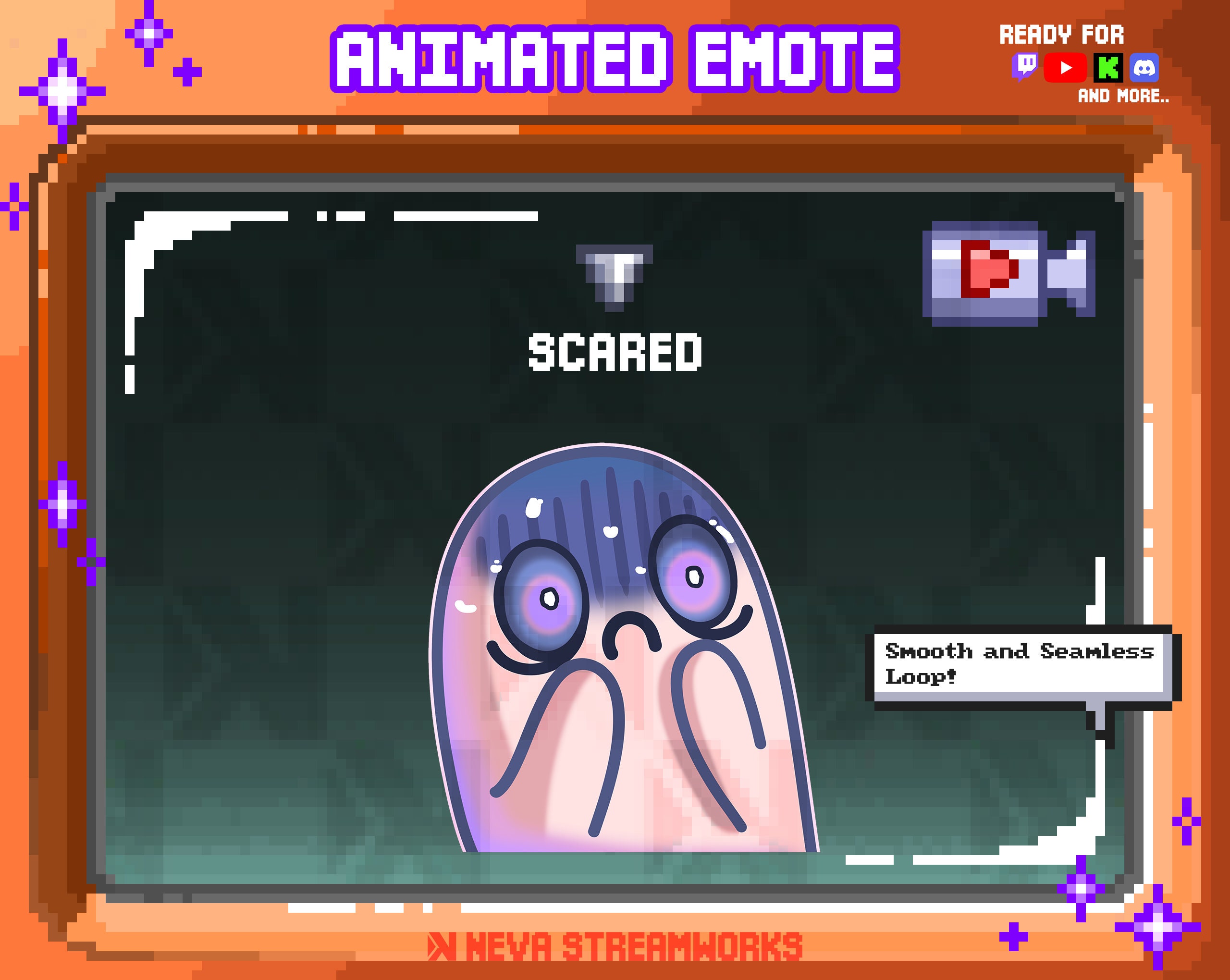 Animated Scared Ghost Twitch Emote: Kawaii Horror (GIF) - Etsy