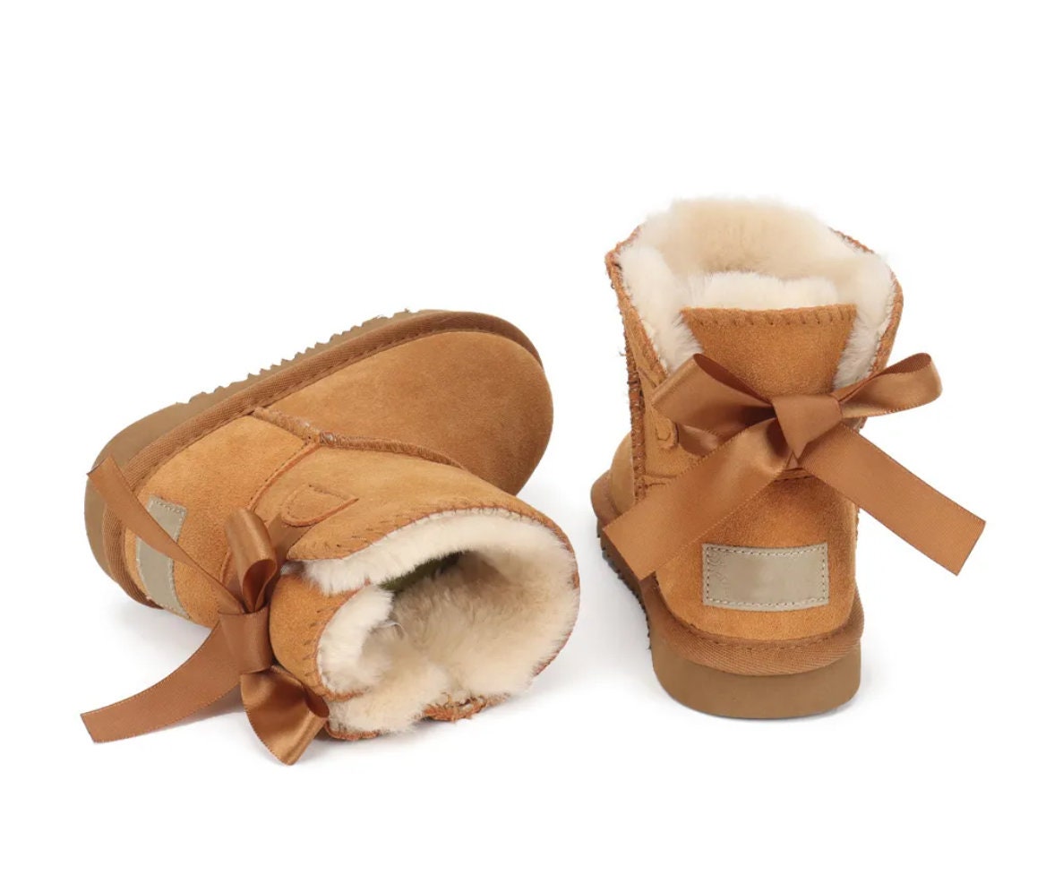 Bailey Bow Girls Mini Boot - Etsy