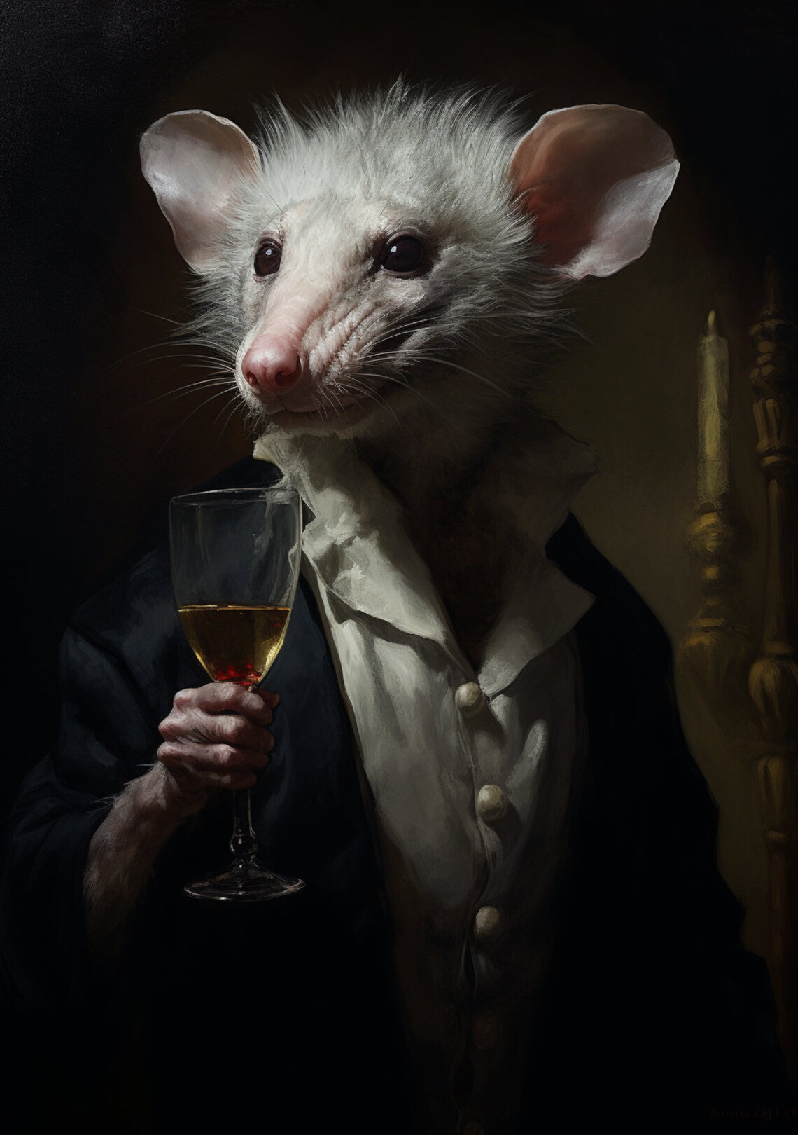 Vampire Rat, Animal Portrait, Vintage Poster, Art Poster Print, Home ...