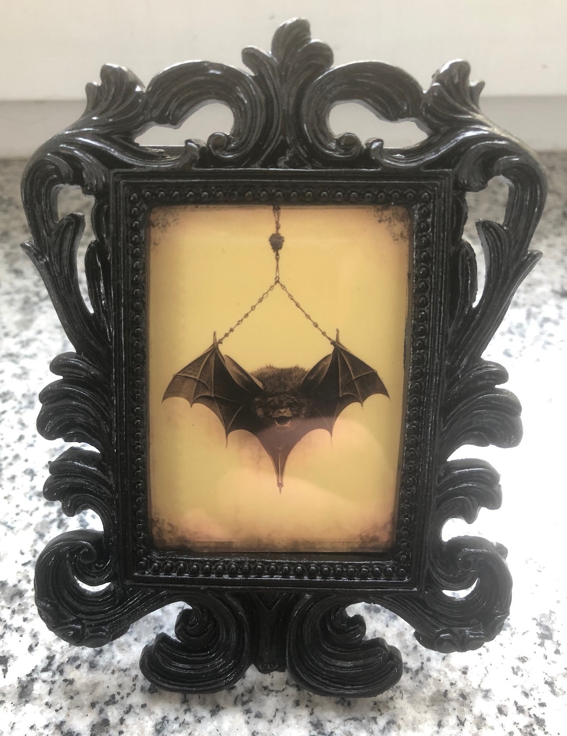 Bat Baroque Frame, Complete With Prints, Black and Gold Finish, Gothic ...