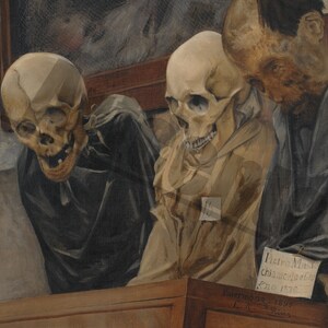 Black-robed Mummified Figures Poster | Historical Artifact Print for ...