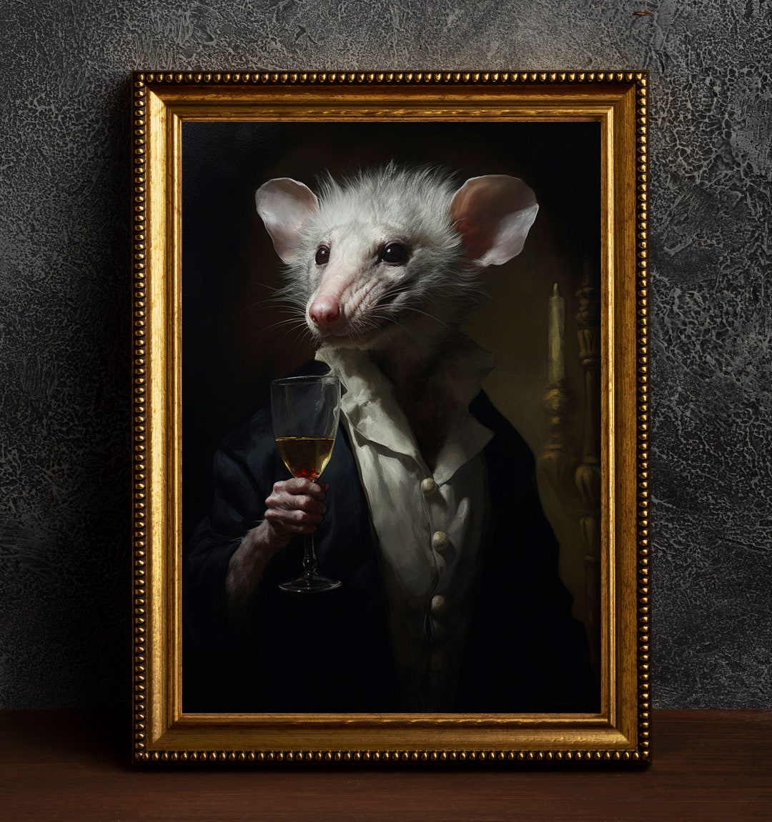 Vampire Rat, Animal Portrait, Vintage Poster, Art Poster Print, Home ...