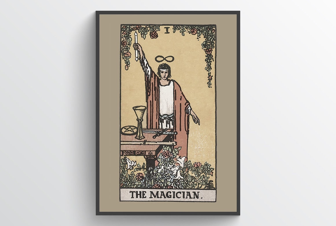The Magician – Tarot Card Print, Print, Poster, Major Arcana, Greater ...