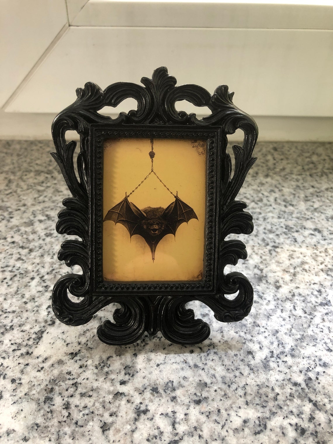 Bat Baroque Frame, Complete With Prints, Black and Gold Finish, Gothic ...
