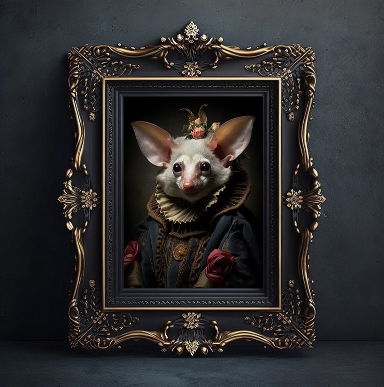 Gothic Bat Portrait, Vintage Poster, Art Poster Print, Home Decor ...