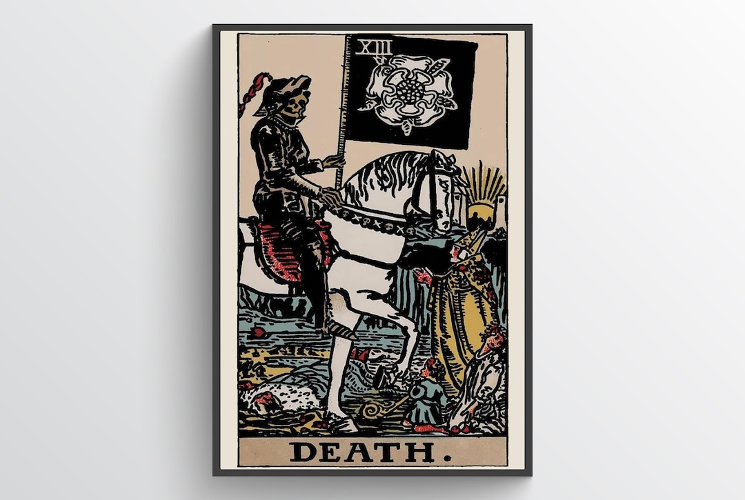 Death Tarot Card, Print, Poster, Major Arcana, Greater Arcana, Fortune ...