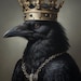 Portrait of a Raven With Crown, King, Vintage Poster, Art, Poster ...