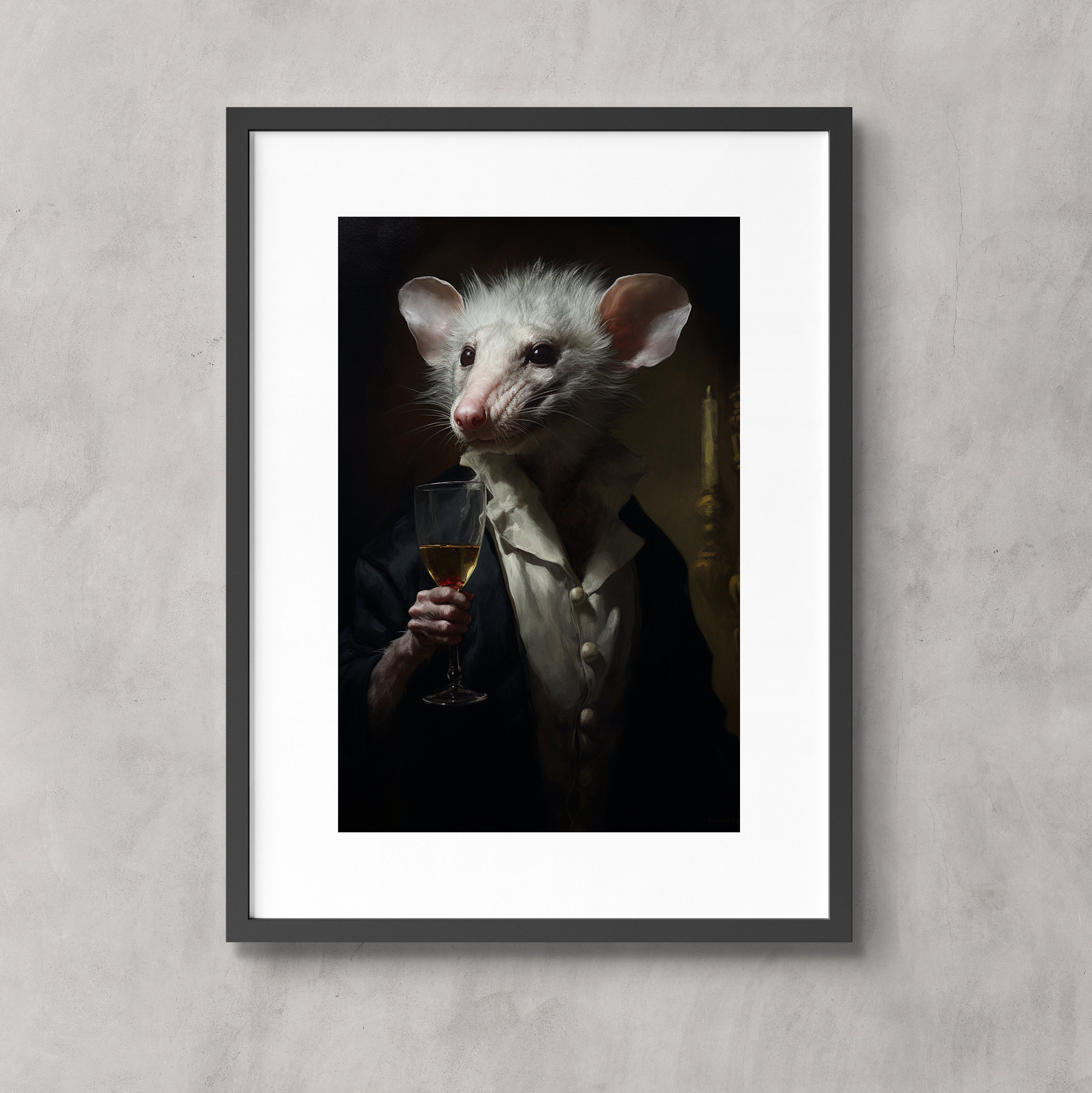 Vampire Rat, Animal Portrait, Vintage Poster, Art Poster Print, Home ...