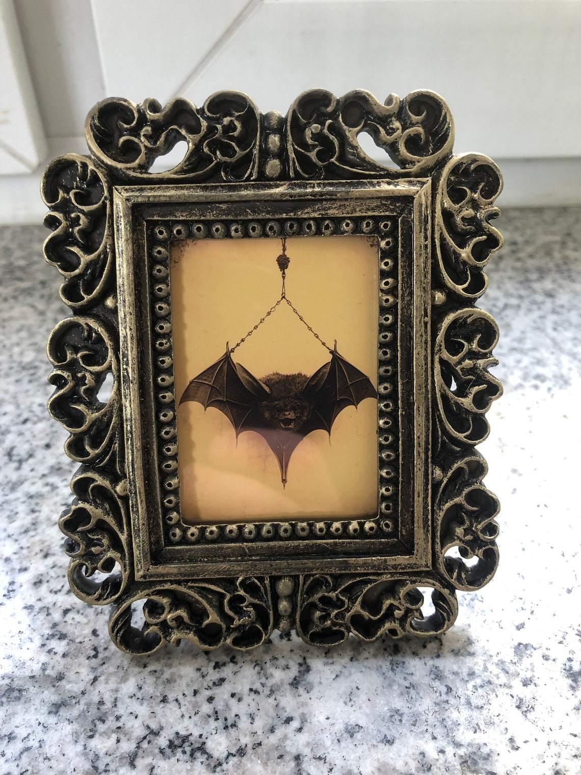 Bat Baroque Frame, Complete With Prints, Black and Gold Finish, Gothic ...