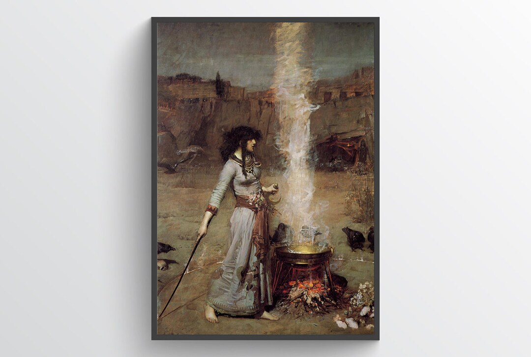 The Magic Circle - Pre-raphaelite Painting by John William Waterhouse ...