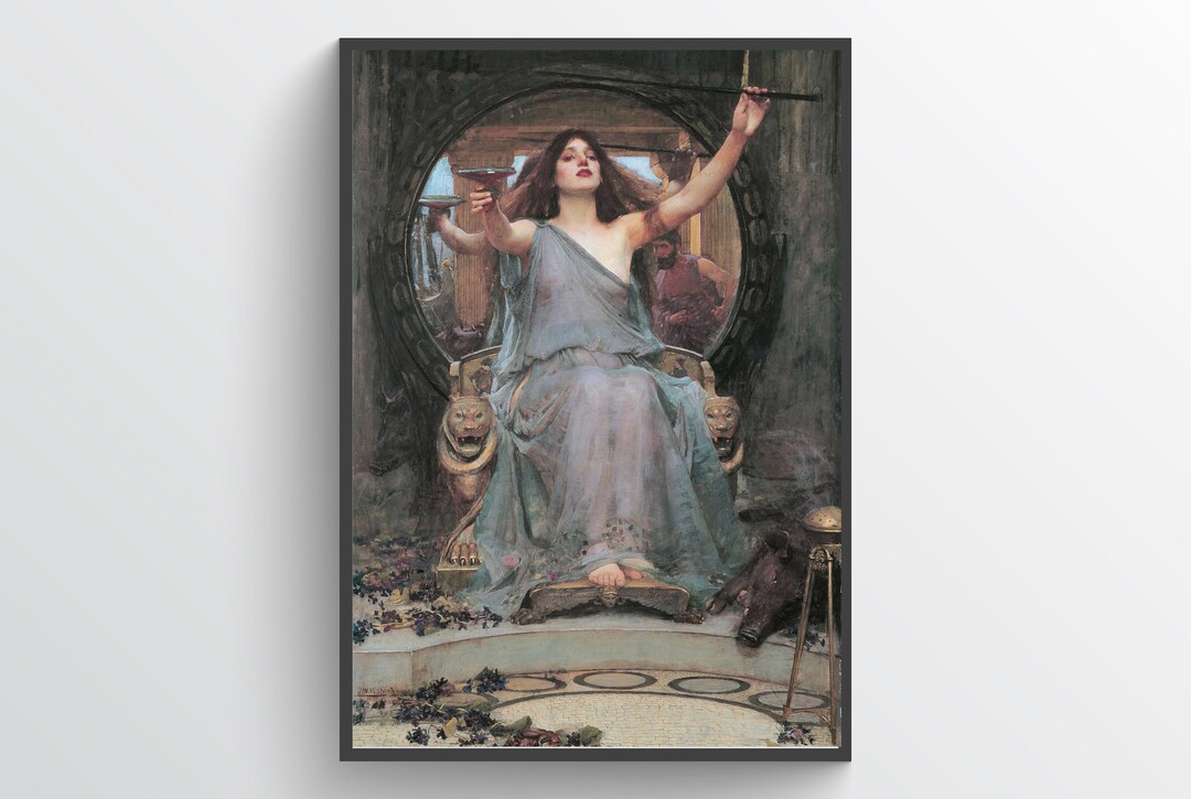 Wall Art, Painting, Circe Pagan Sorceress, Pre-raphaelite Painting by ...