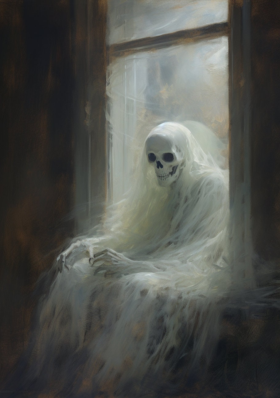 Ghost in Windows, Poster, Print, Picture, Home Decor, Gothic Dark Art ...