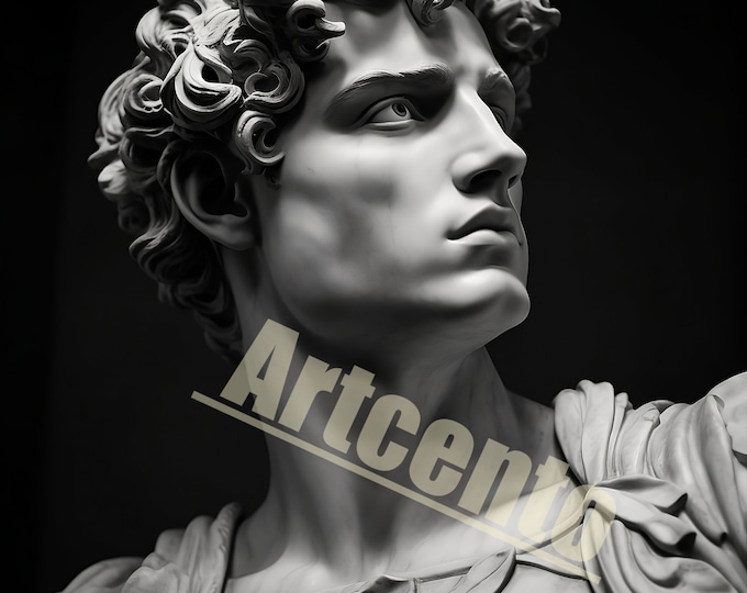 Poster in the Style of David's Sculpture, Art Poster, on the Wall ...