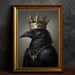 Portrait of a Raven With Crown, King, Vintage Poster, Art, Poster ...