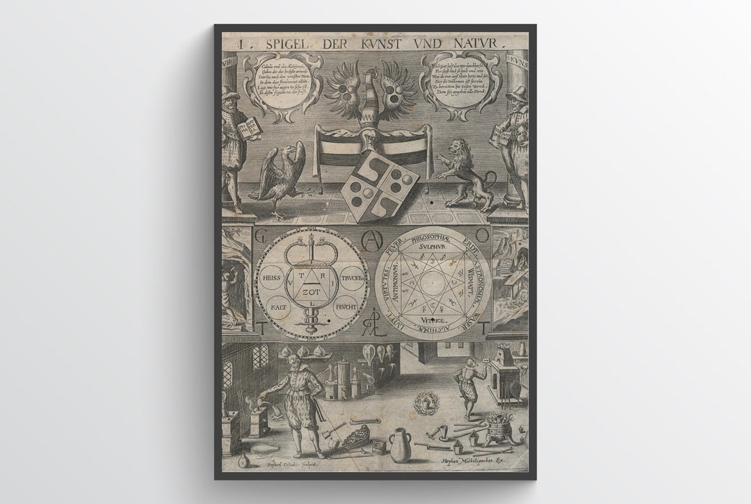 The Mirror of Art and Nature in Alchemy – Poster, Print, Alchemical Art ...