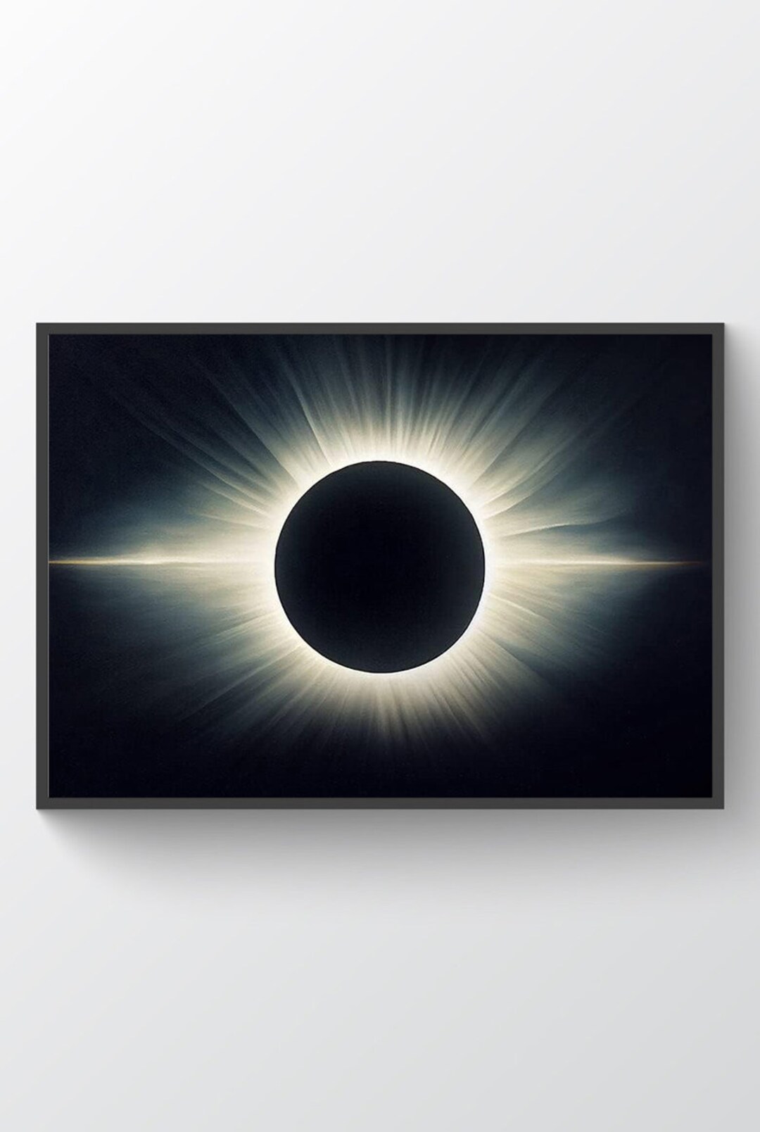 Total Eclipse, Antique Poster, Sun, Black Sun, Moon, Darkness ...