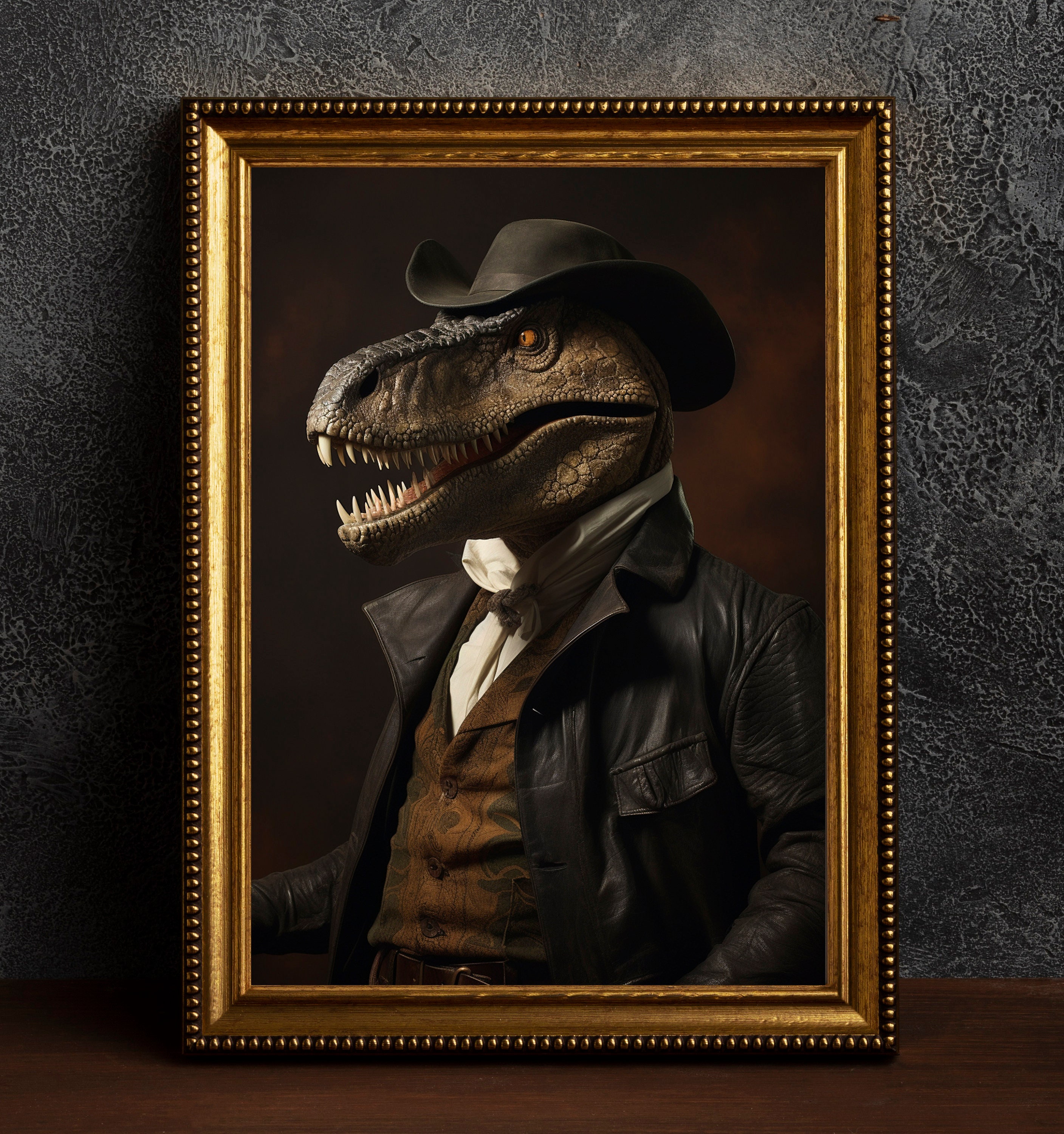Dinosaur Portrait, 19th Century, Vintage Poster, Art Poster Print, Home ...