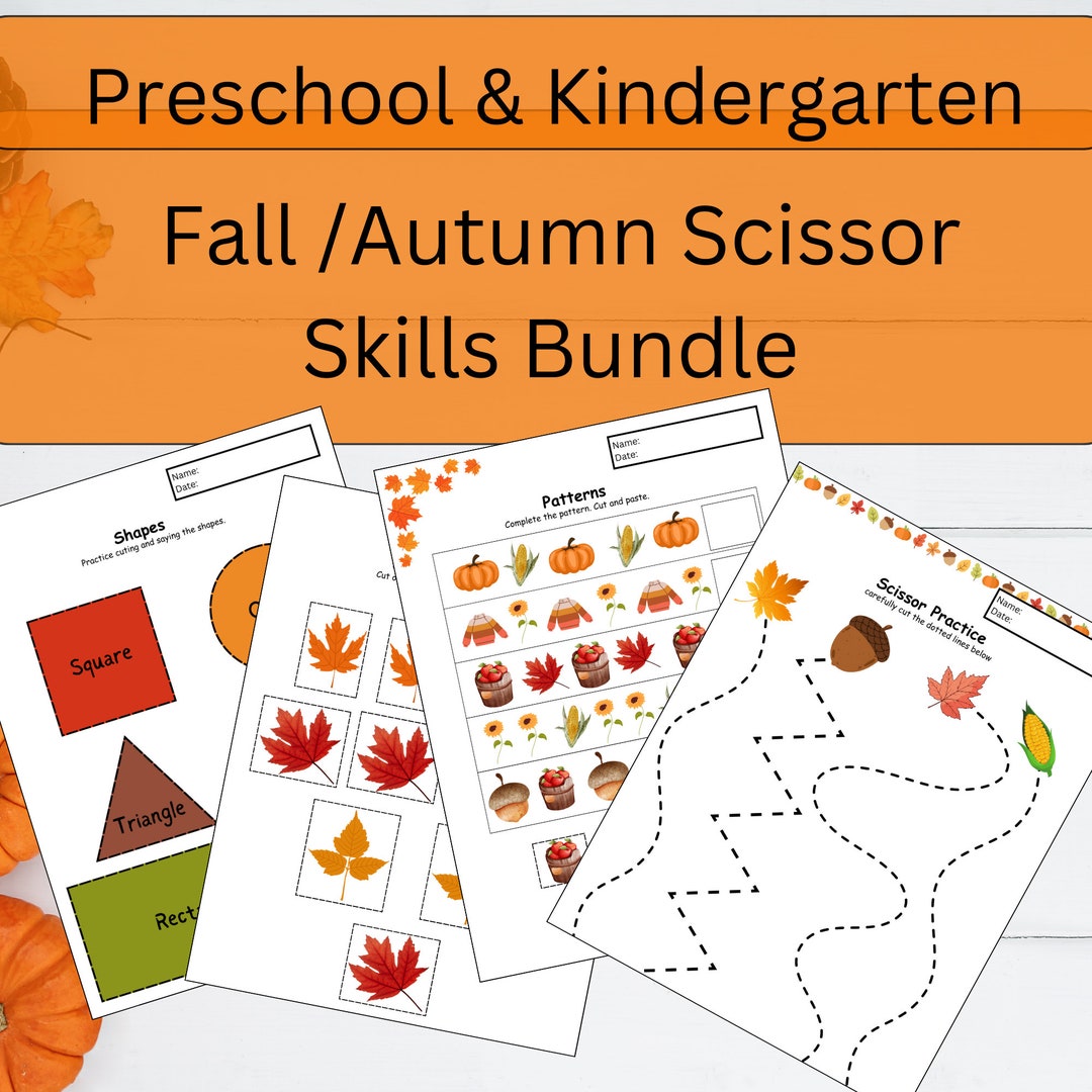 Fall/ Autumn Scissor Skills Activities. Printable Fine Motor Activity ...