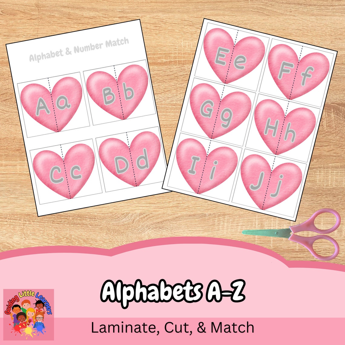 Abc's and 123's Match: Valentine's Day - Etsy