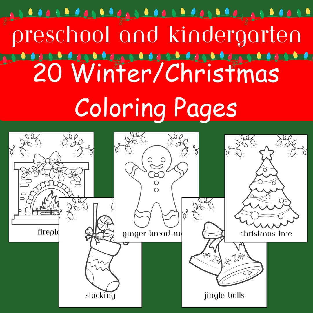 Christmas/winter Coloring Pages for Prek and Kindergarten - Etsy