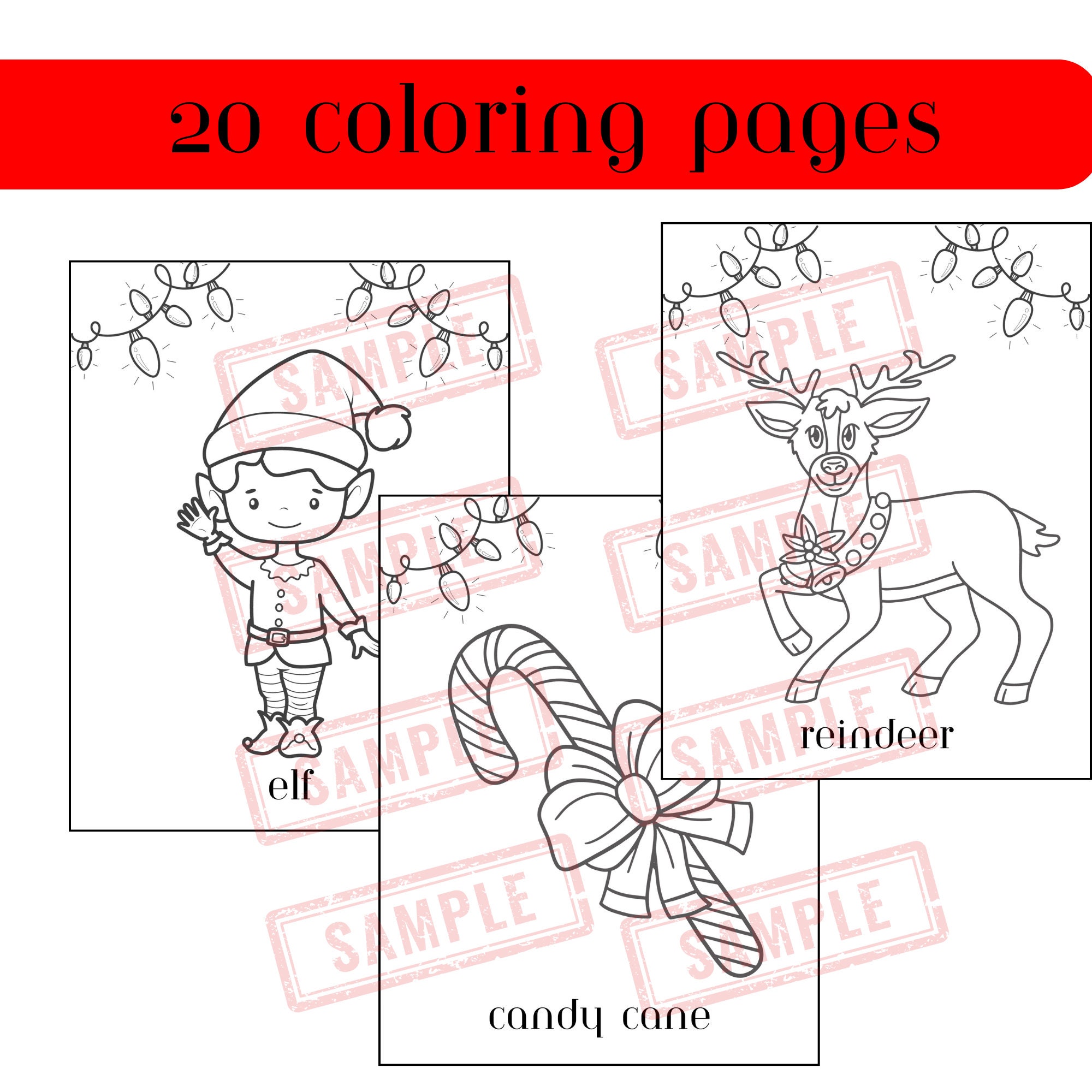 Christmas/winter Coloring Pages for Prek and Kindergarten - Etsy