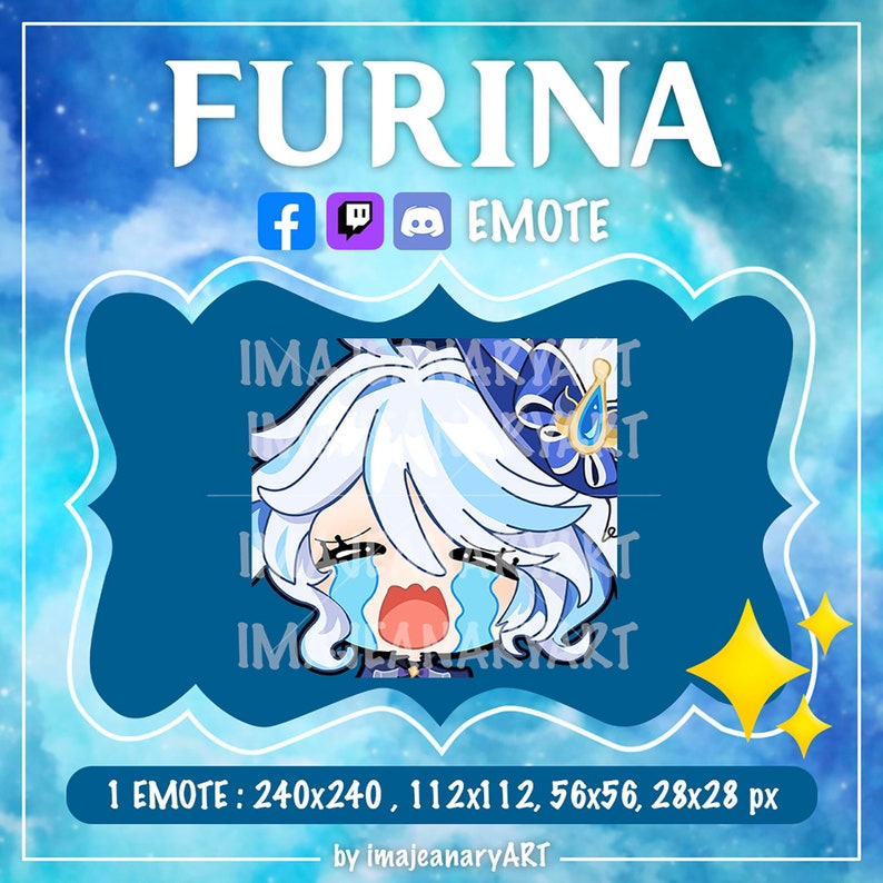 Genshin Impact Furina Cry Emote for Twitch, Discord and Facebook - Etsy