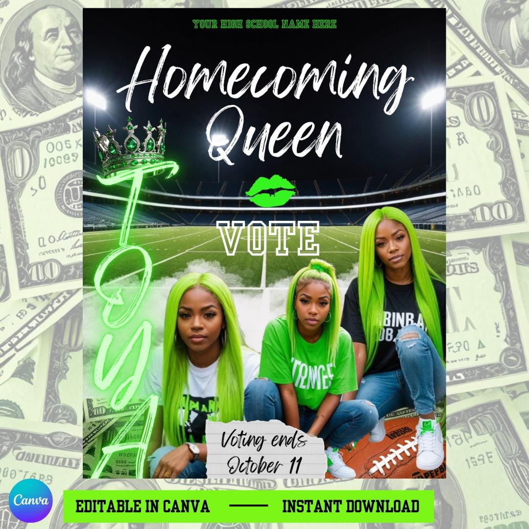 Homecoming Flyer, Vote Homecoming, HOCO Flyer, Homecoming Queen Flyer ...