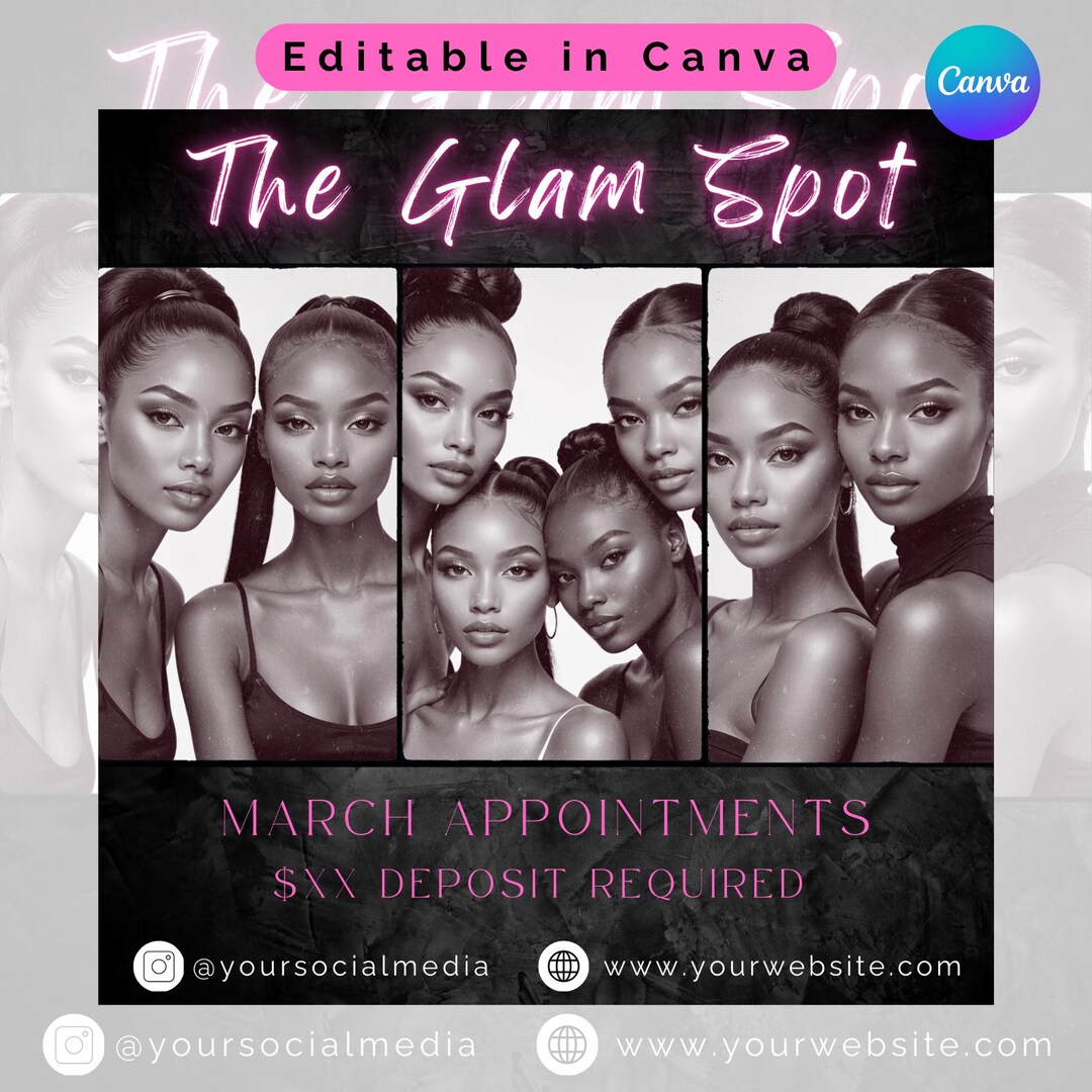 Editable Book Now Flyer, DIY Appointments Available Template, Premade ...