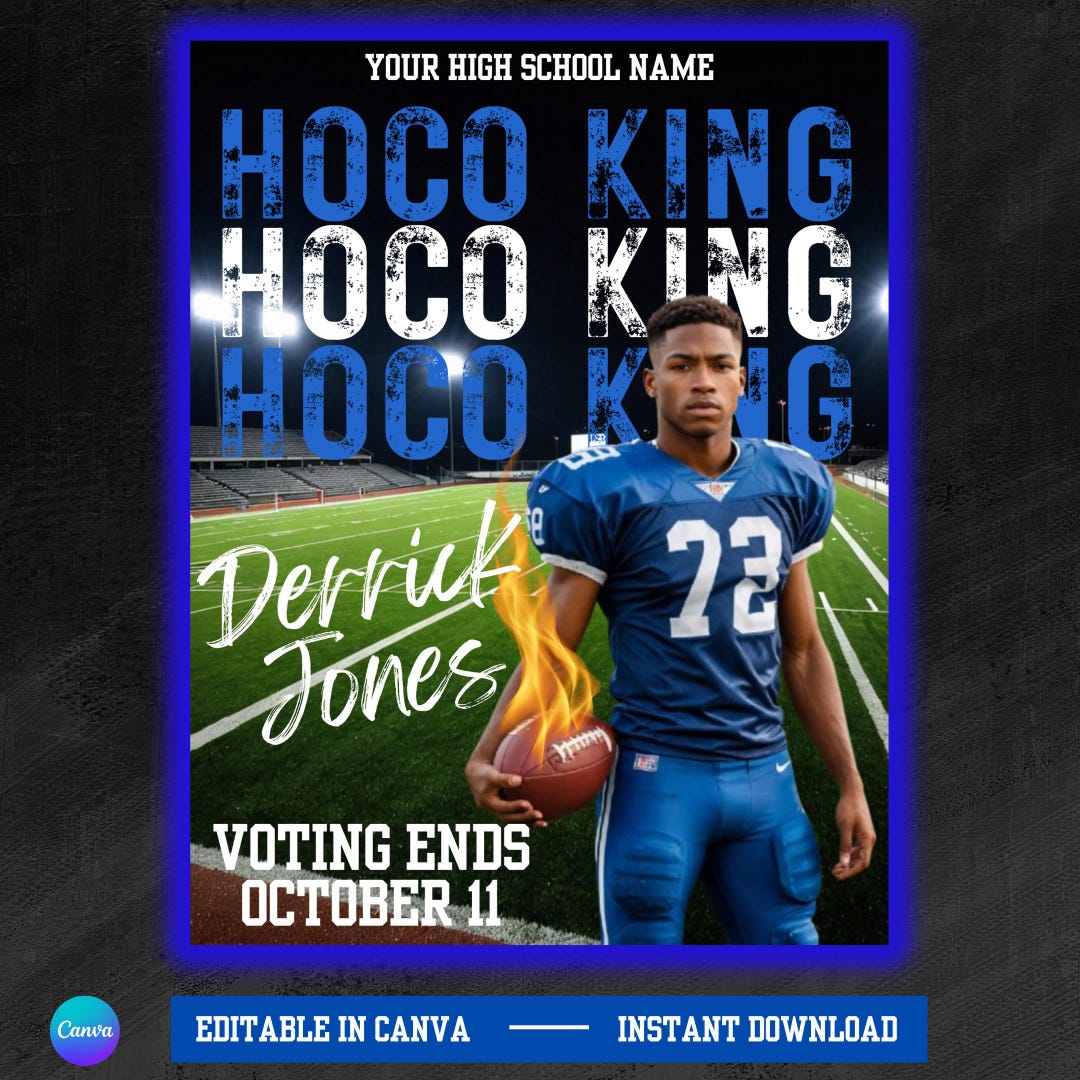 Homecoming Flyer, Vote Homecoming, HOCO Flyer, Homecoming Queen Flyer ...