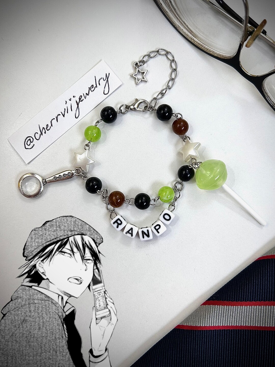 Ranpo Edogawa Bungou Stray Dogs Inspired Bracelet - Etsy UK