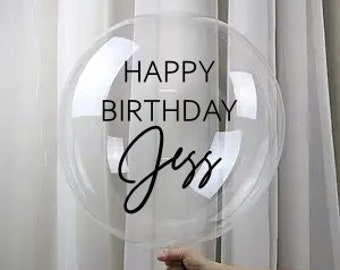 Personalized Balloons Clear Round Balloons With Custom Text, Custom ...