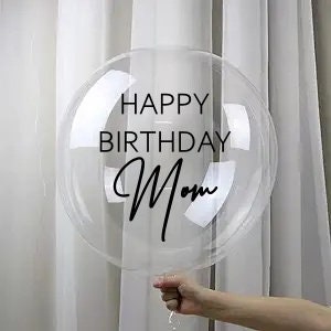 Personalized Balloons Clear Round Balloons With Custom Text, Custom ...