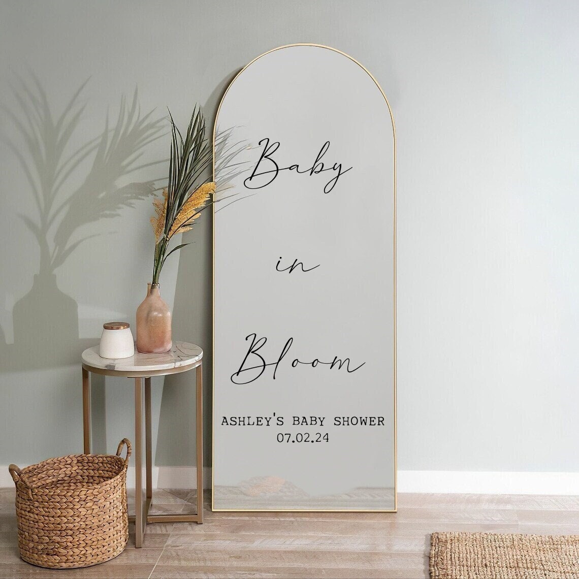 Baby Shower Mirror Custom Decal Personalized Wedding Mirror Decal ...