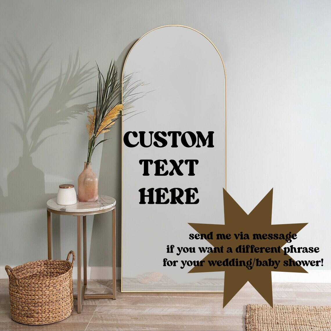 Wedding Mirror Custom Decal Personalized Wedding Mirror Decal Sticker ...