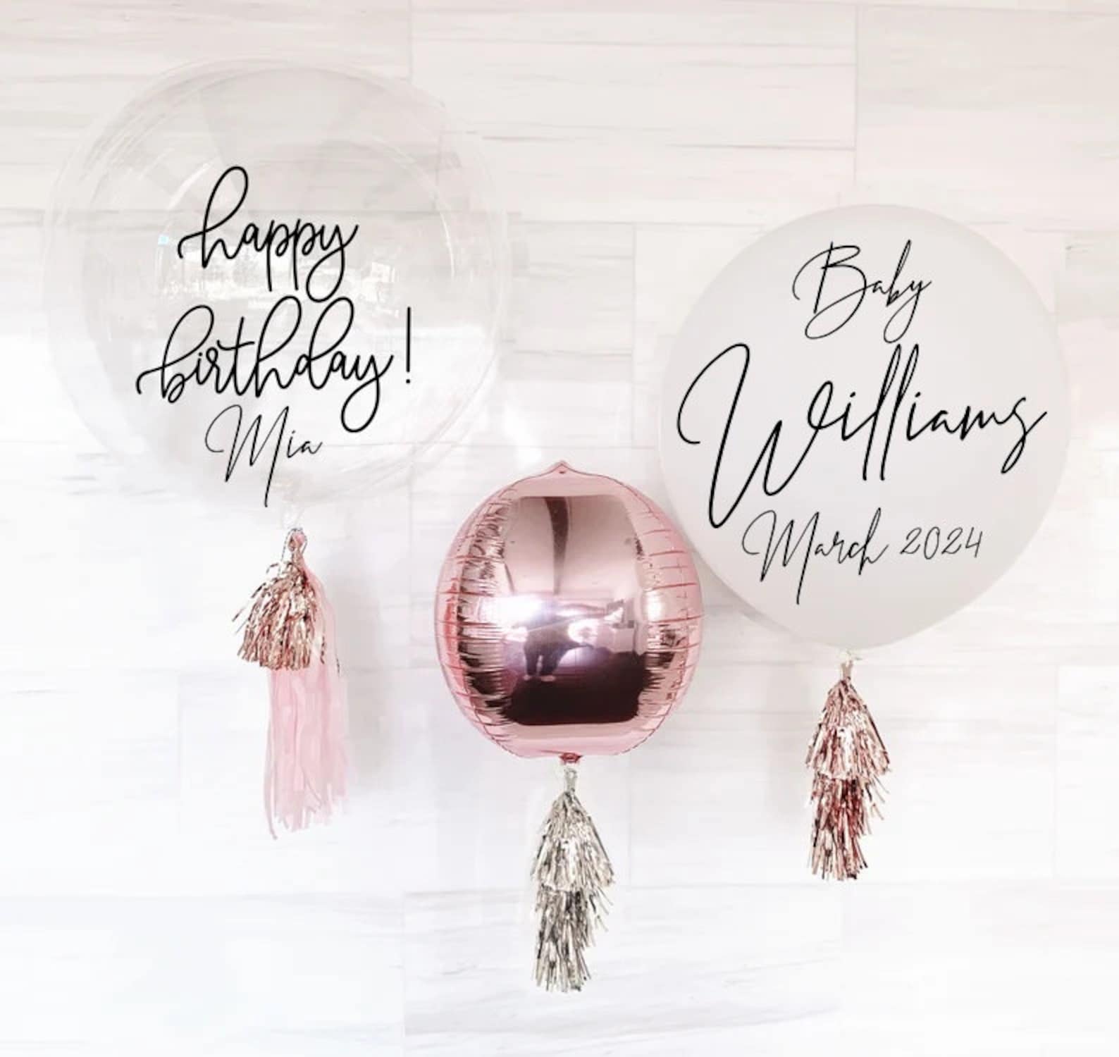 Personalized Balloons Clear Round Balloons With Custom Text, Custom ...