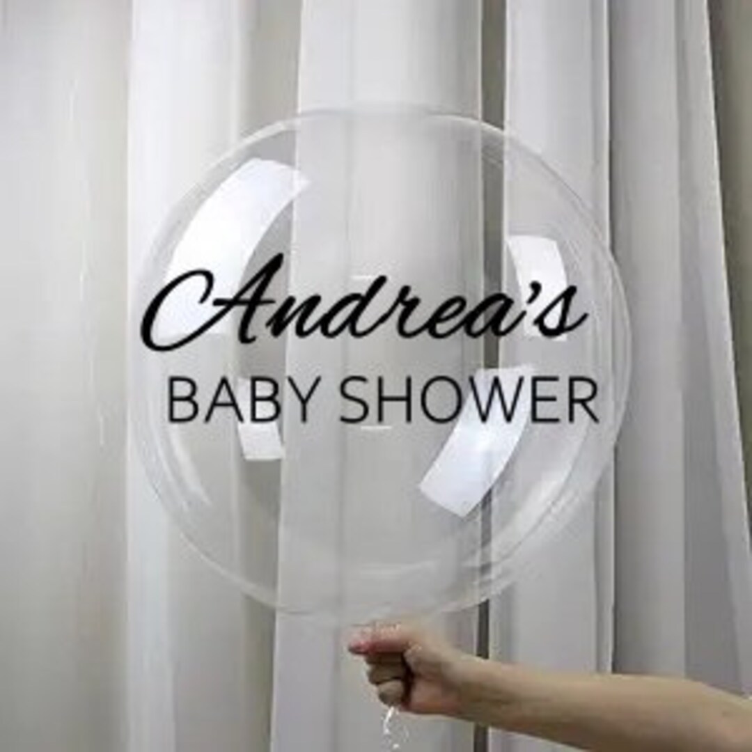 Personalized Balloons Clear Round Balloons With Custom Text, Custom ...