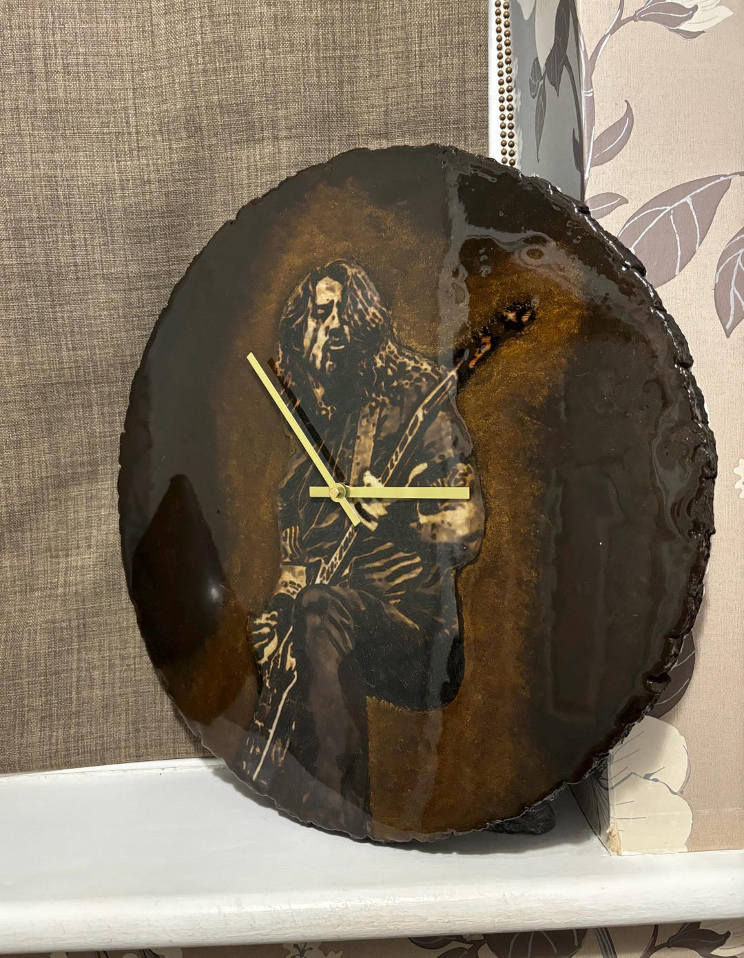 Handmade Pyrography Clock - Etsy