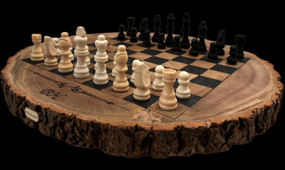 Handmade Bespoke Pyrography Chess Table - Etsy