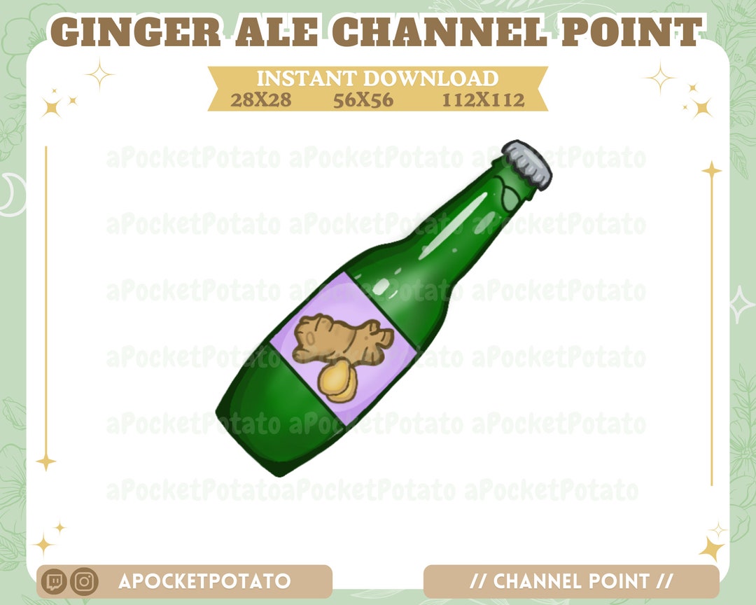 Ginger Ale Channel Point Twitch -food Badge - Cute Twitch Badge ...