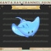 Manta Ray Channel Point - Ocean Twitch Badge - Animal Badge - Cute ...